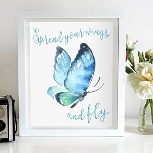 Spread Your Wings and Fly, Watercolour Butterfly, Butterfly Print ...