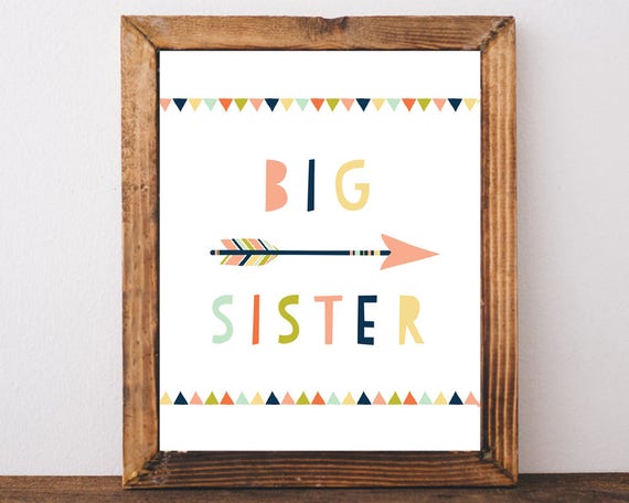 Big Sister Gift Big Sister Sign Big Sister Pregnancy | Etsy UK
