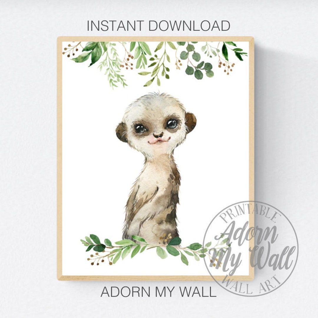 Meerkat Print, Meerkat Wall Art, Meercat Printable, Baby Meerkat Print ...