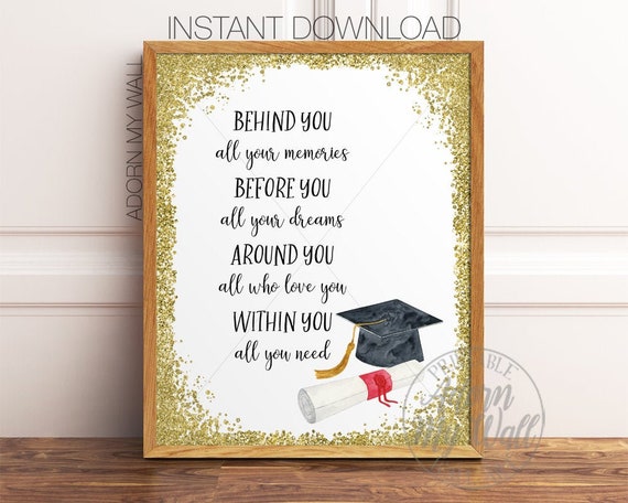 Graduation Gift Behind You All Your Memories Graduation | Etsy