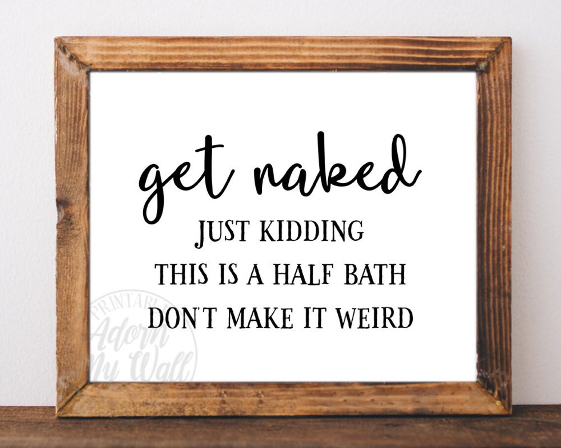 Half Bath Sign Half Bath Printable Funny Half Bath Print - Etsy