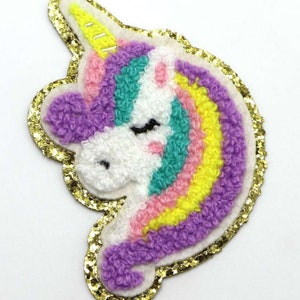 Unicorn Chenille Iron-on Patch - Etsy