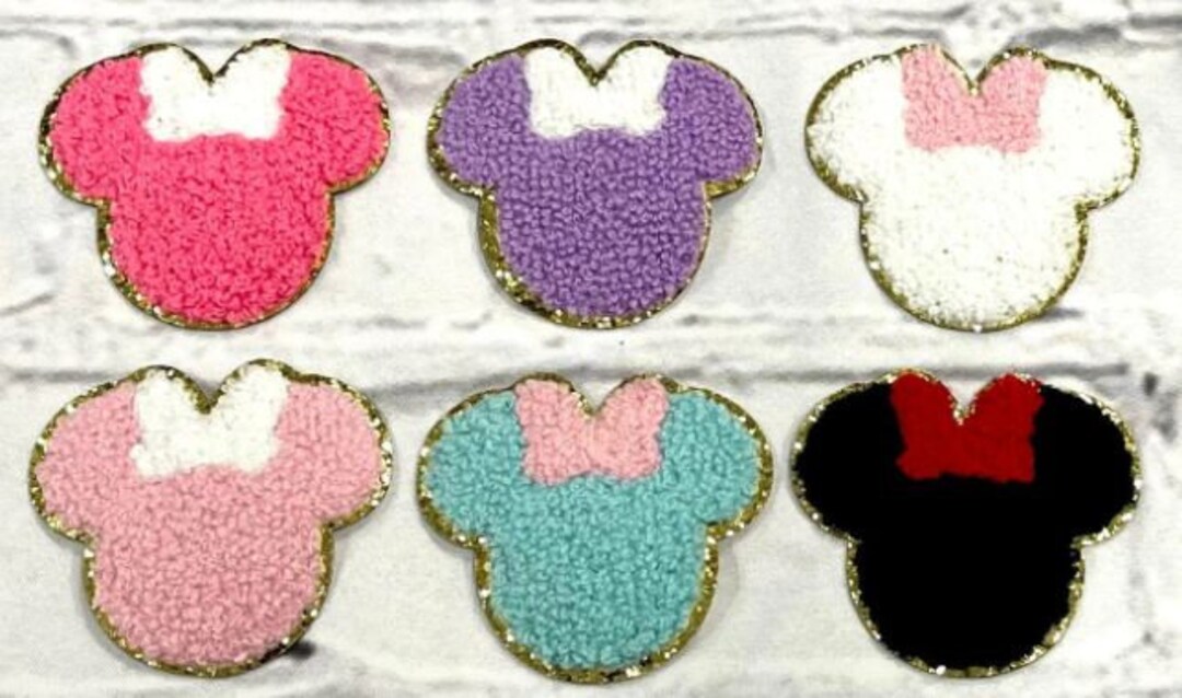 Disney-inspired Minnie Shape With Bow Chenille Iron-on Patch - Etsy