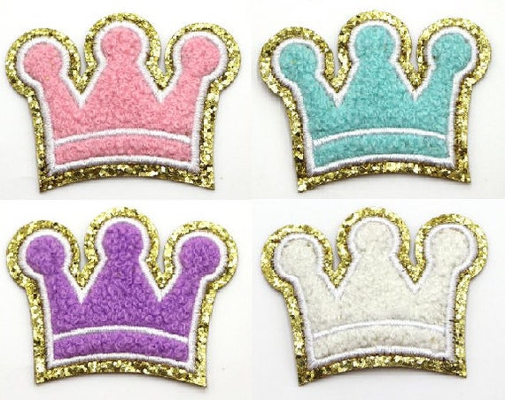 Crown Shape Chenille Iron-on Patch - Etsy