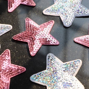 Sequin Star Iron-on Patch - Multiple Color Options - Etsy