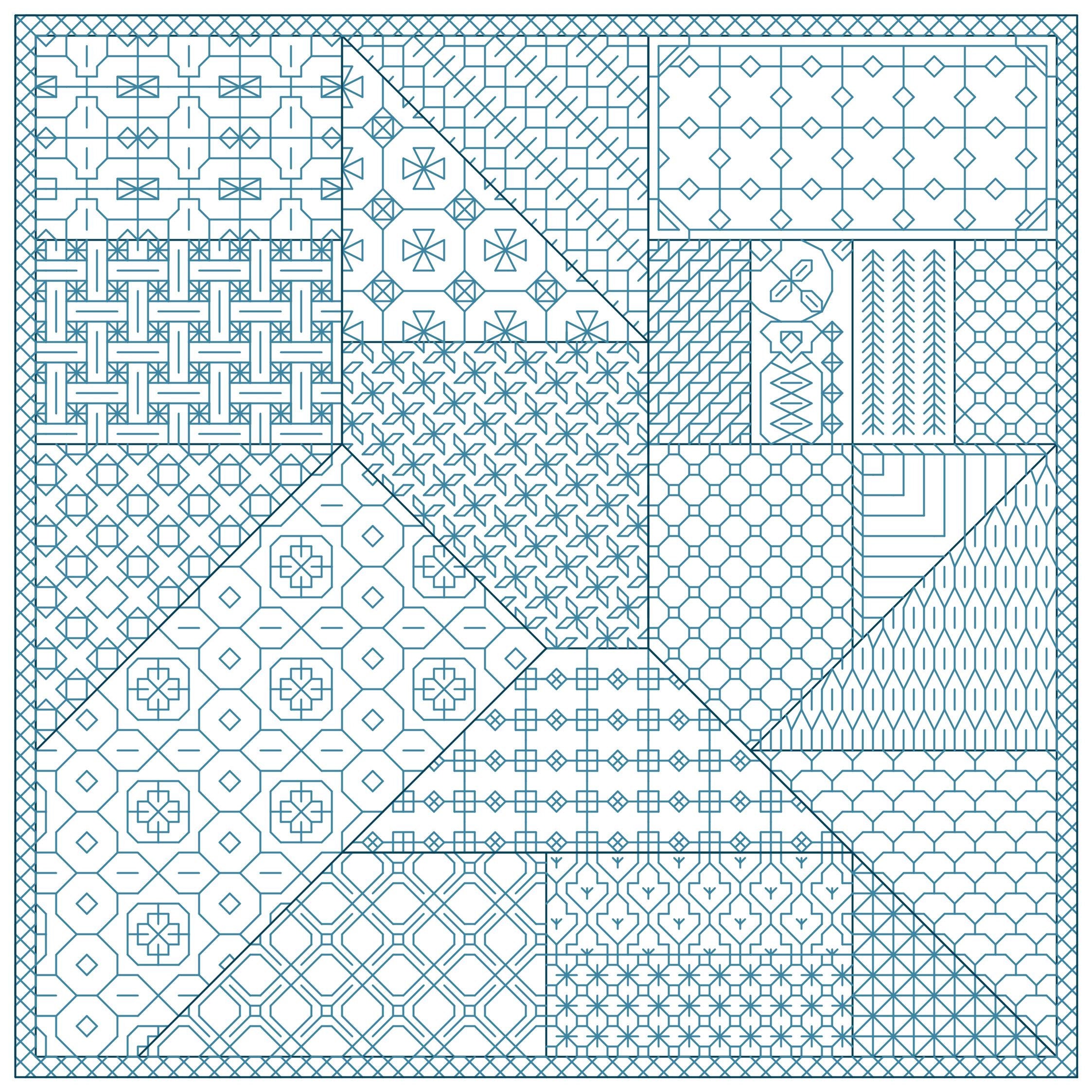 Blackwork Sampler Pattern Digital Download - Etsy Hong Kong