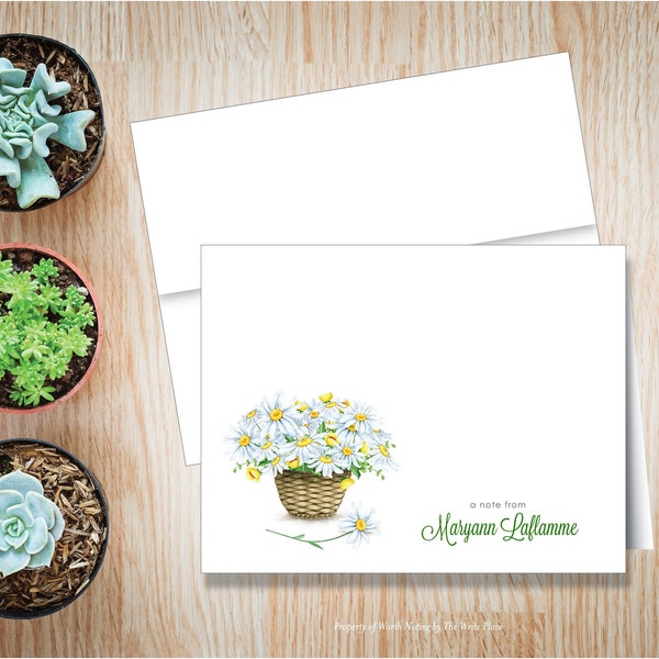 Daisy Note Cards - Etsy