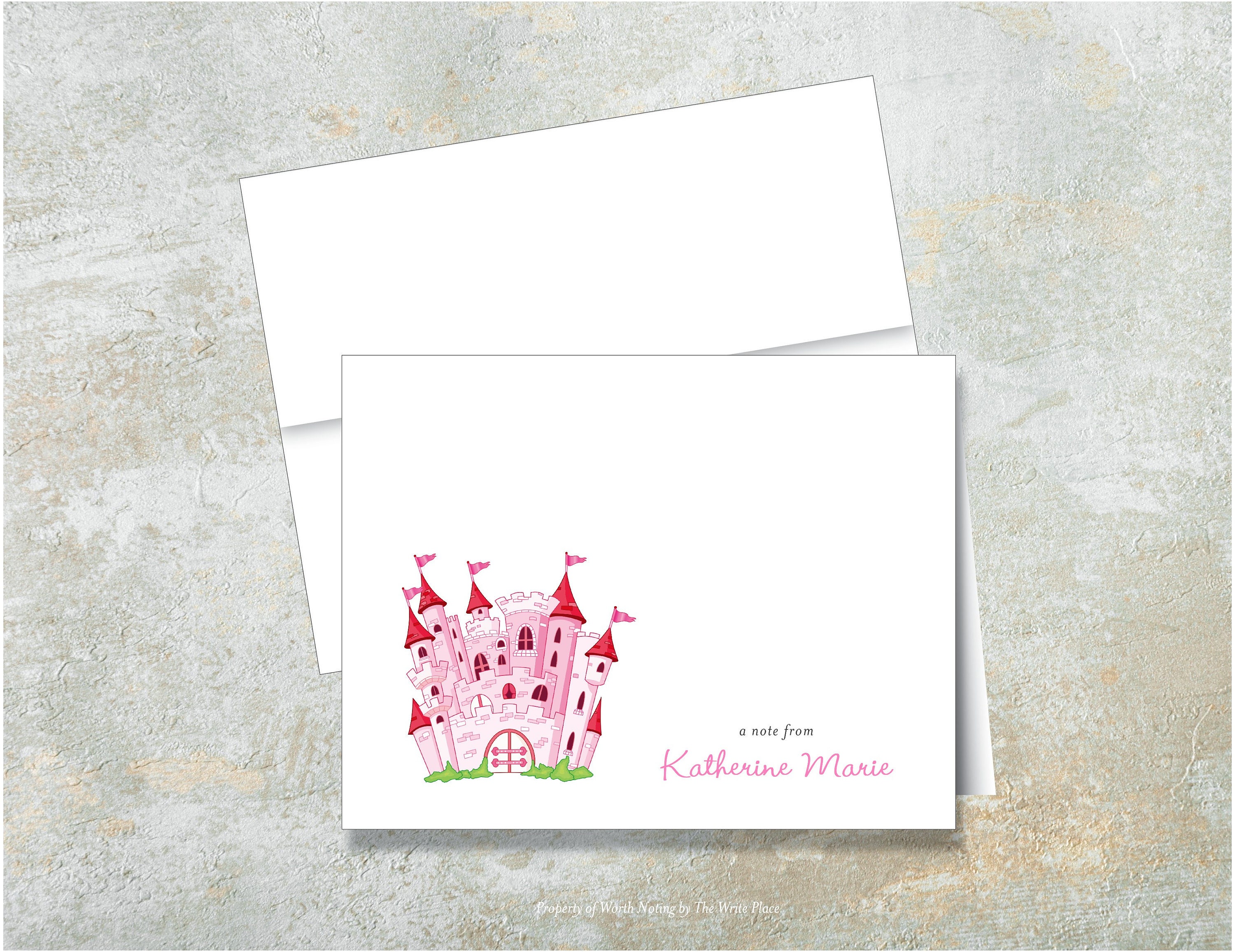 Personalized Note Cards Fairy Tale Castle Set of 8 Notes | Etsy