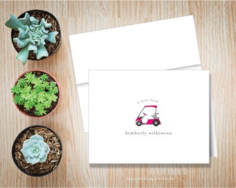 Golf Note Card Set Golfer Gifts Personalized Golfing Stationery - Etsy