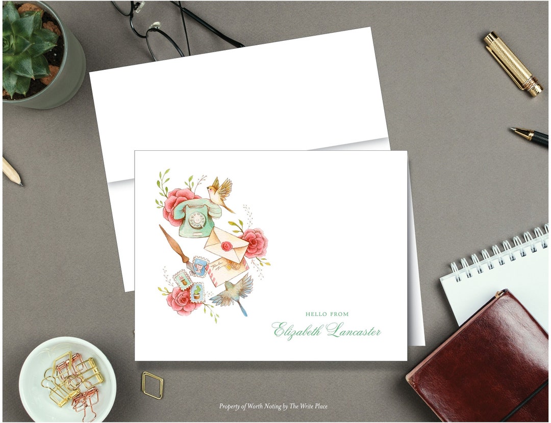 Vintage Note Cards, Vintage Communique, Vintage Look Stationery ...