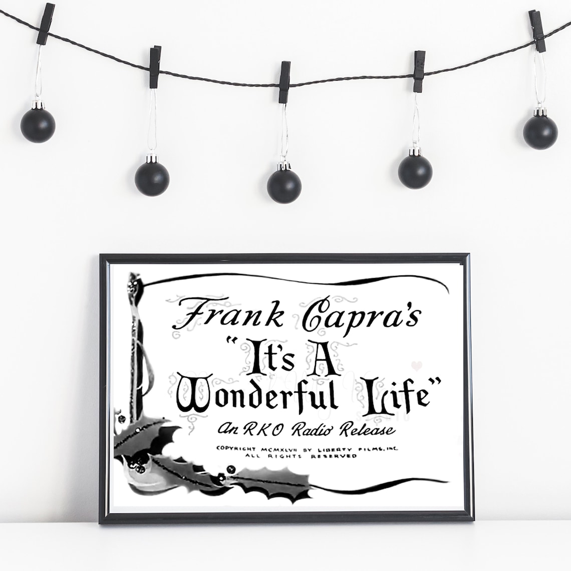 It's A Wonderful Life Christmas Movie Title Page, Digital Download ...