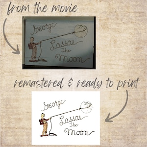 It's A Wonderful Life Christmas George Lassos Moon Print, George Bailey ...