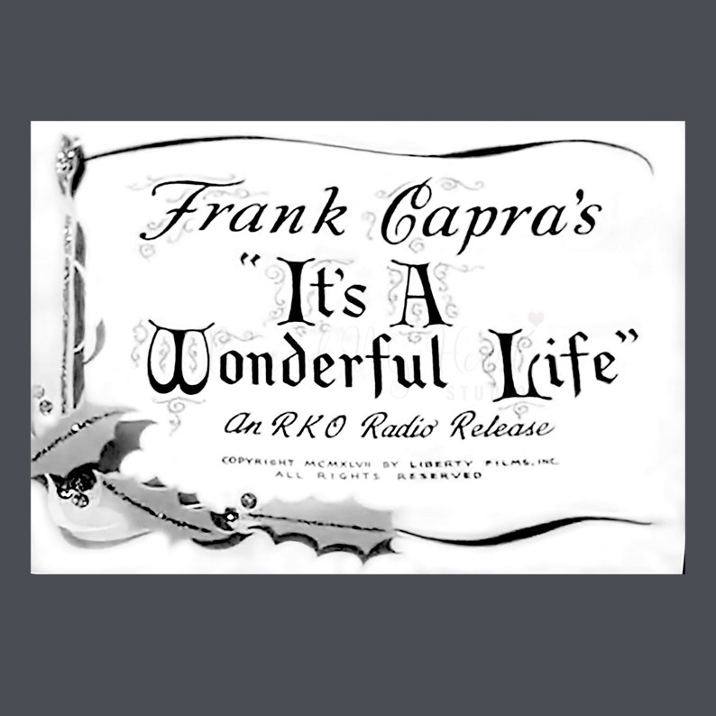 It's A Wonderful Life Christmas Movie Title Page Digital - Etsy