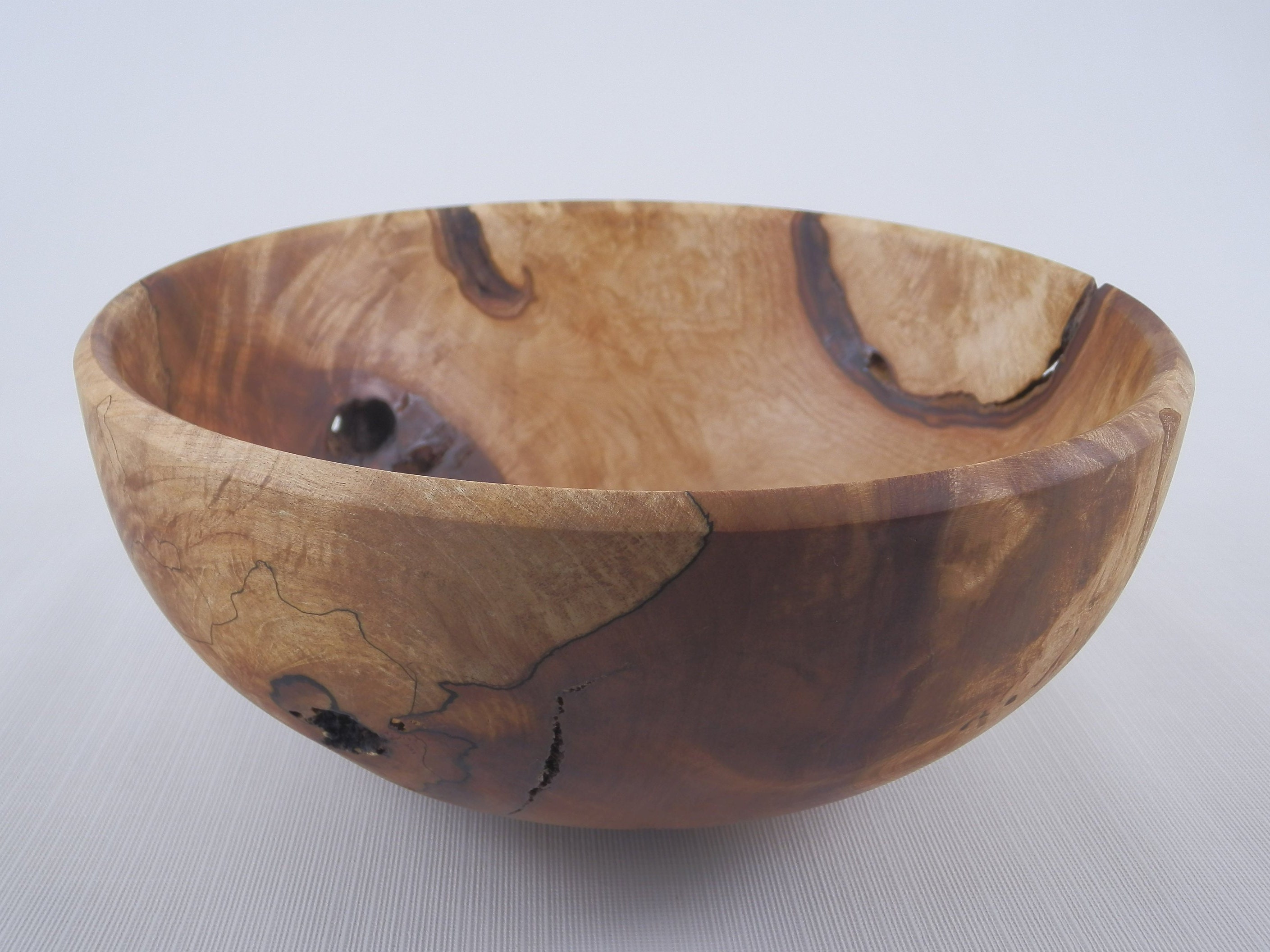 Decorative Wooden Bowl Unique Wooden Bowl Spalted & | Etsy