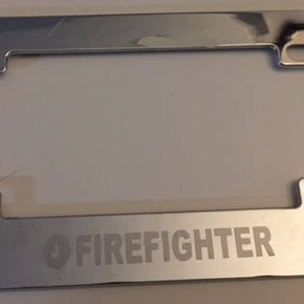 Fire Fighter License Plate Frame - Etsy