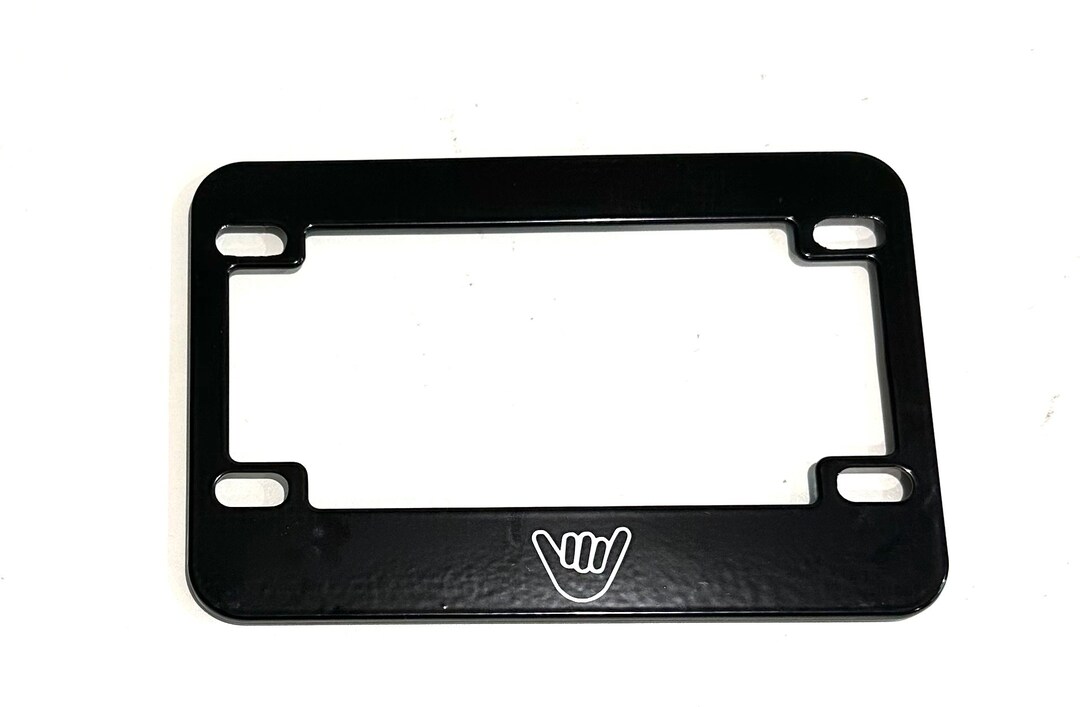Shaka Hang Loose - Black Scooter / Motorcycle License Plate Frame ...