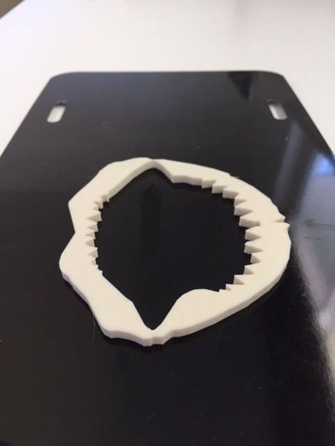 Jaws Shark Teeth - License Plate INSERT Black With White Automotive ...