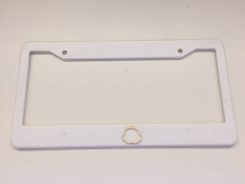 Jaws Shark Teeth in 3D White With White Automotive License - Etsy