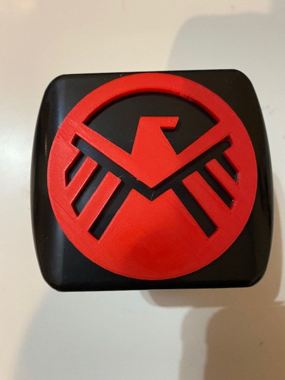 Shield Secret Agent Style in 3d - Black With RED 2 Inch Trailer Hitch ...