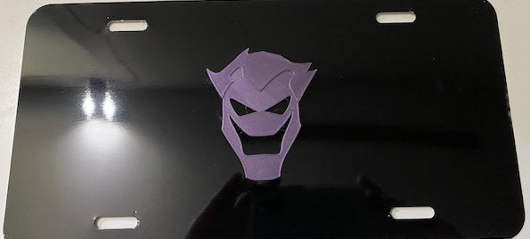 Joker Laughing Unique License Plate INSERT Black With Purple Automotive ...