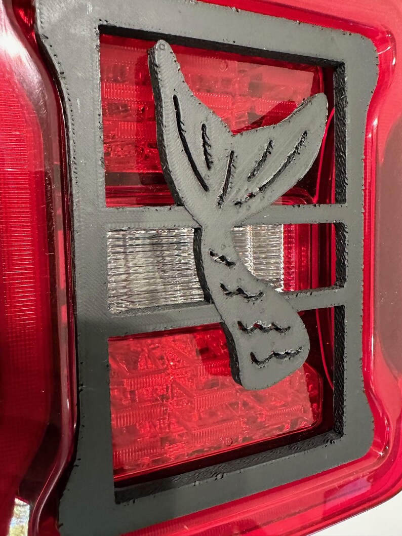 Mermaid Tail Only in 3D for Jeep Wrangler Led Version JK/JKU/JL Rear ...