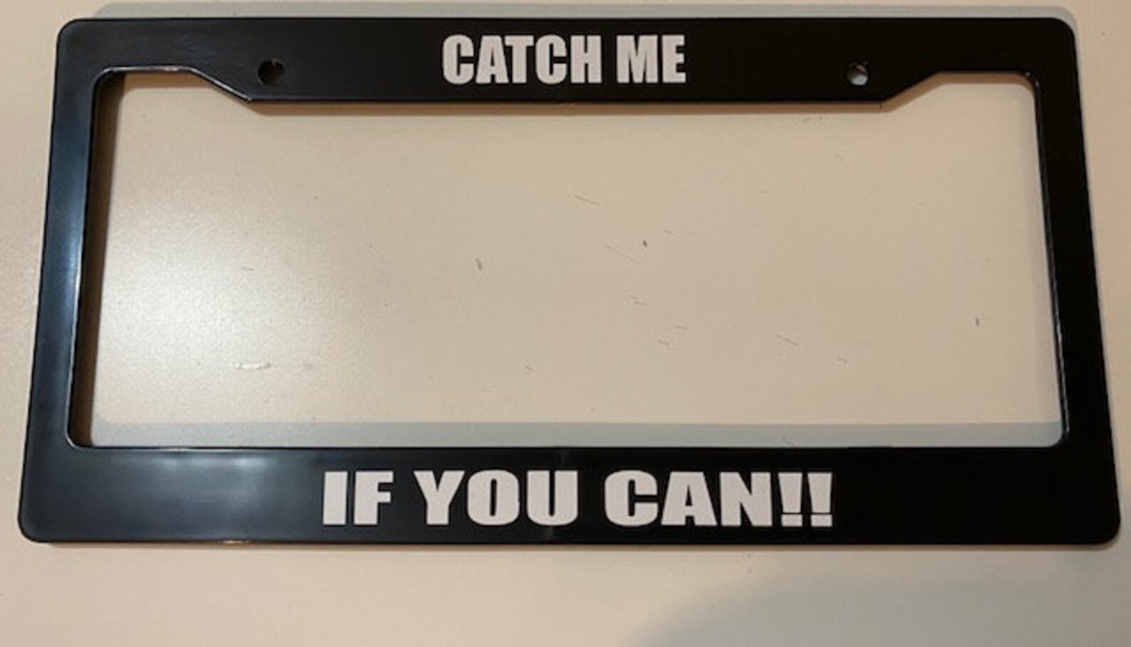 Funny Catch Me If You Can Black Automotive License Plate | Etsy