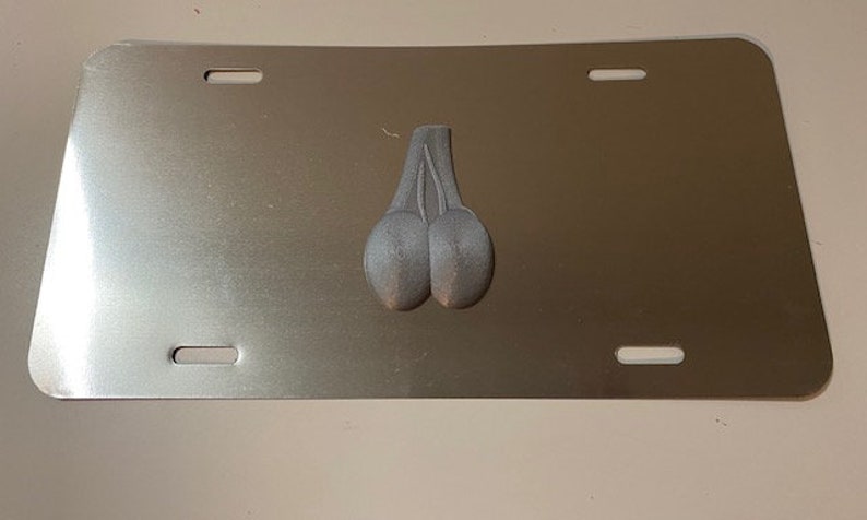 Balls Nuts Sack in 3D Version Unique Automotive License | Etsy