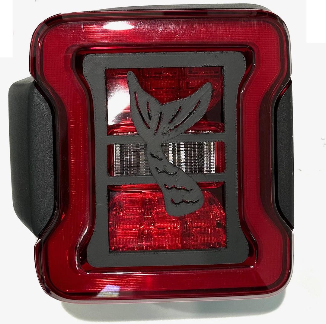 Mermaid Tail Only in 3D for Jeep Wrangler Led Version JK/JKU/JL Rear ...