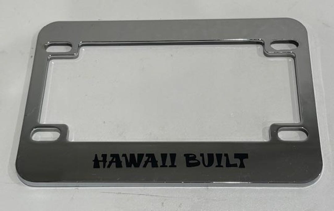 Hawaii Bold - Chrome Scooter / Motorcycle License Plate Frame - Aloha ...