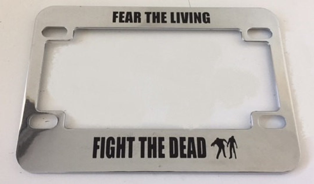 Fear the Living Fight the DEAD - Zombie - Chrome Scooter / Motorcycle ...