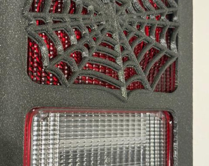 Corner Spider Webs in 3D - Black for Jeep Wrangler JK/JKU Rear Tail ...