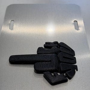 Super Round Fu Middle Finger 3D Version - Unique - License Plate INSERT ...