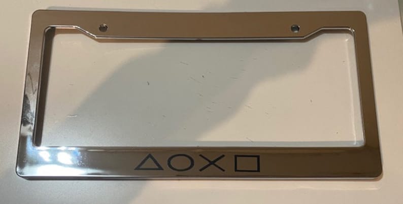 Gamer - Triangle Circle X and Square - Chrome Automotive License Plate ...