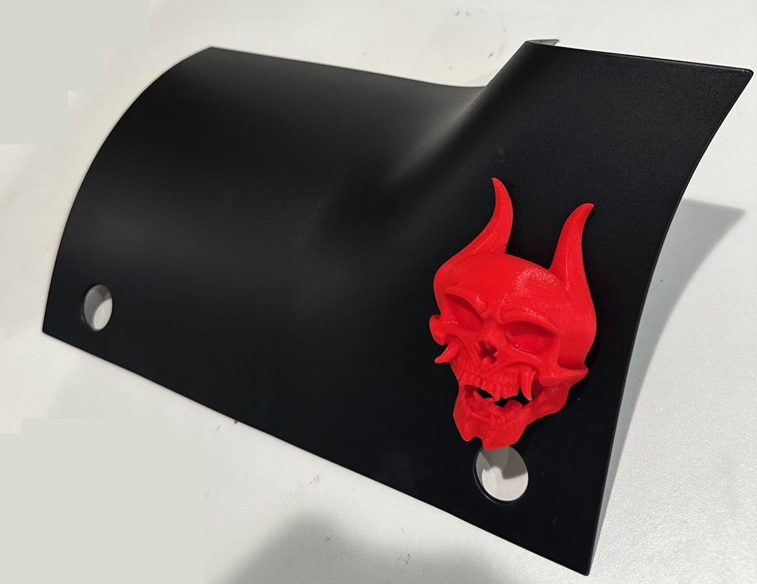 Oni Skull Skeleton Face W Fangs in 3d Blk W Various Colors for Jeep JL ...