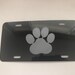 Dog Paw Big Version in 3D Version - Unique - License Plate INSERT Black ...