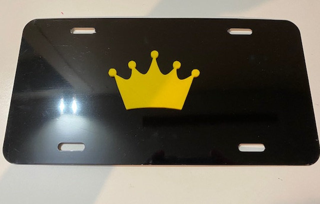 Princess Crown in 3D Version - Unique - Automotive License Plate INSERT ...