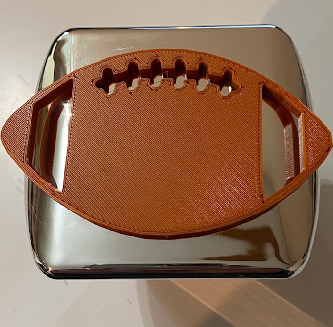 I Love Football in 3d - Chrome With Brown- 2 Inch Trail Hitch Cover ...