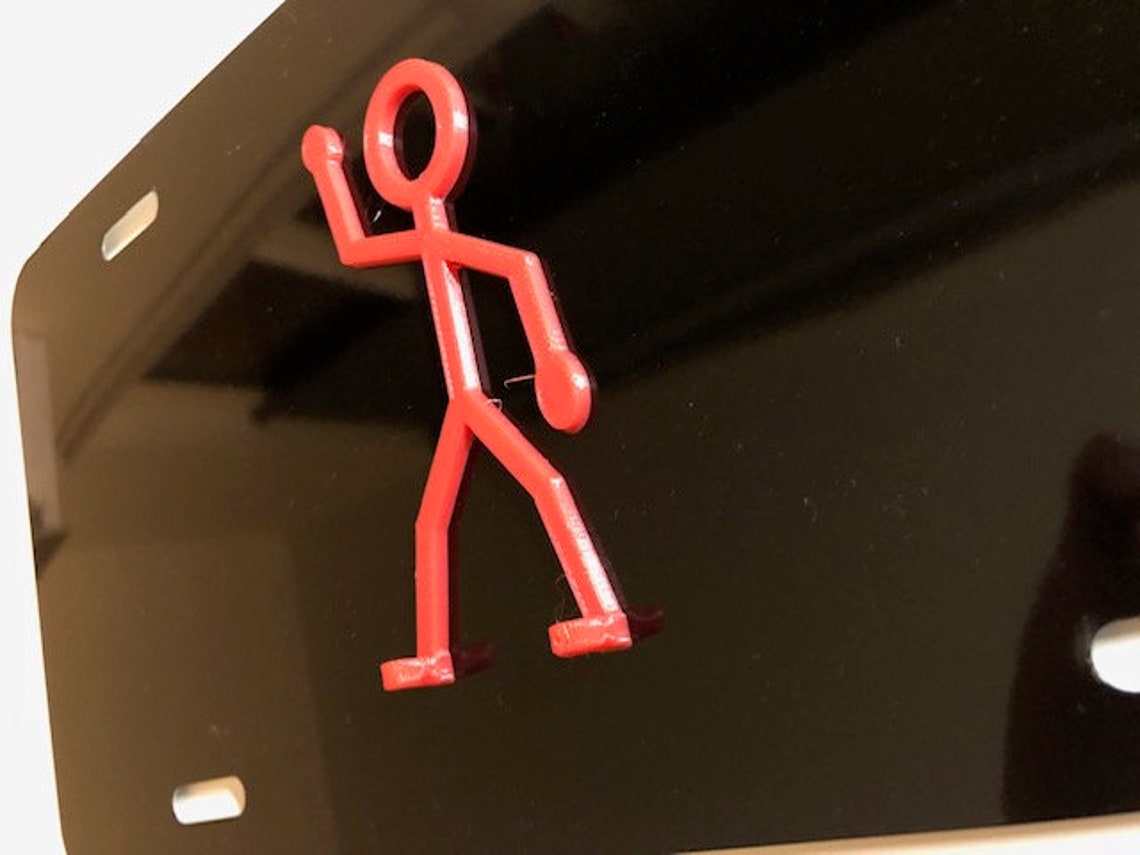 Stick Figure Waving Hello in 3D Version Unique License | Etsy