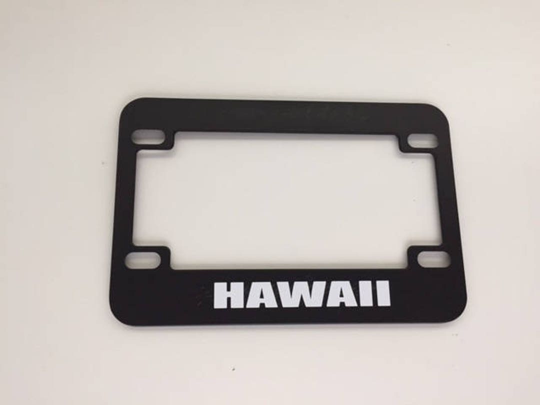 Hawaii Bold - Black Scooter / Motorcycle License Plate Frame - Aloha - Etsy