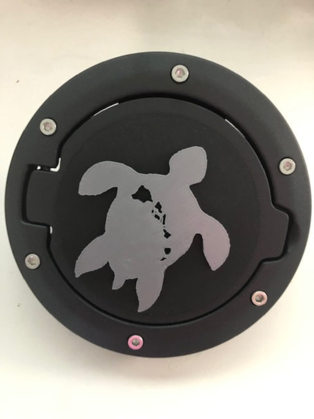 Honu Turtle With Island Inside in 3D - Black With Grey for Jeep ...