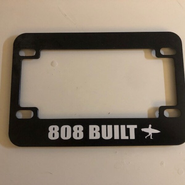 Motorcycle License Plate Frames Black - Etsy