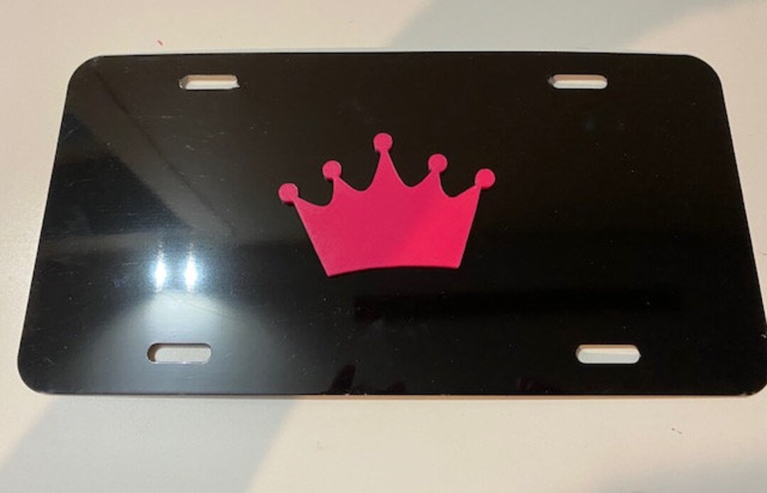 Princess Crown in 3D Version - Unique - Automotive License Plate INSERT ...