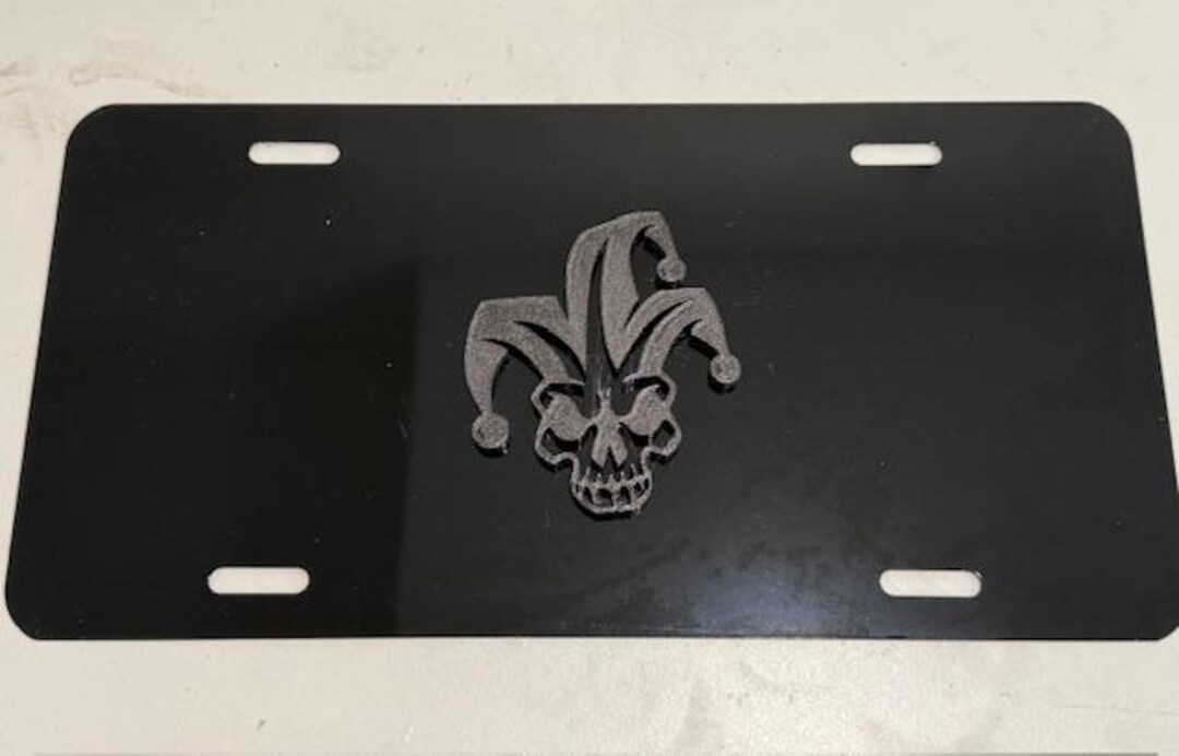 Joker Wearing Hat Clown Version 3D Version - Unique - License Plate ...