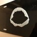 Shark Teeth Jaws in 3D Version - Glow in the DARK - License Plate ...