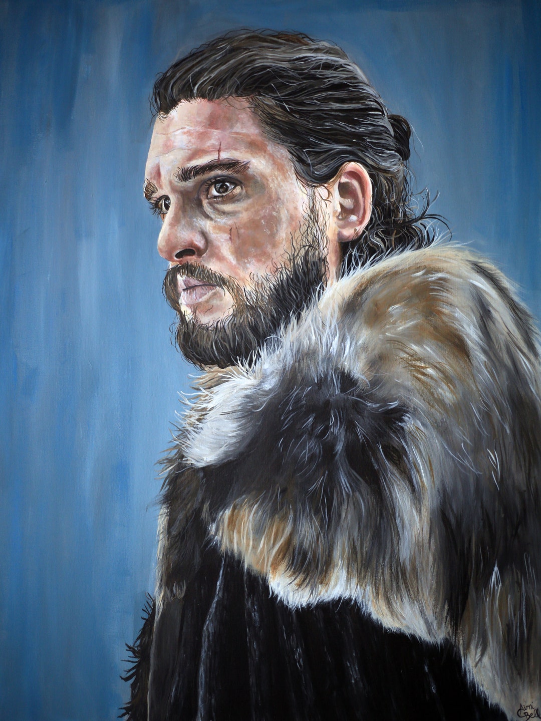 Original Jon Snow Painting - Etsy