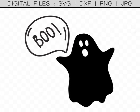 Boo svg Ghost svg Halloween Ghost Decor Printable Ghost | Etsy
