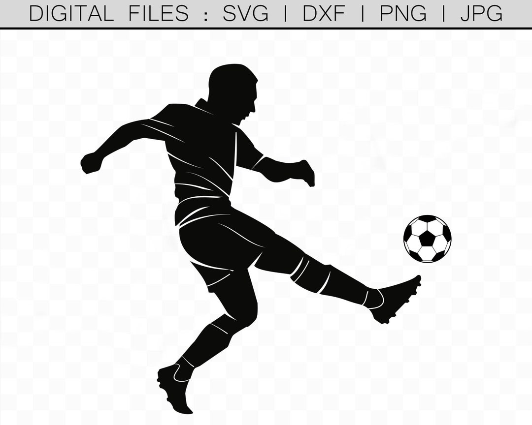 Soccer Player Svg, Soccer Clipart, Soccer Vector, Soccer Cricut Svg ...