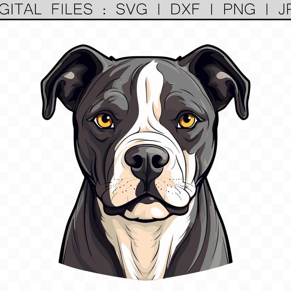 Staffy Svg - Etsy