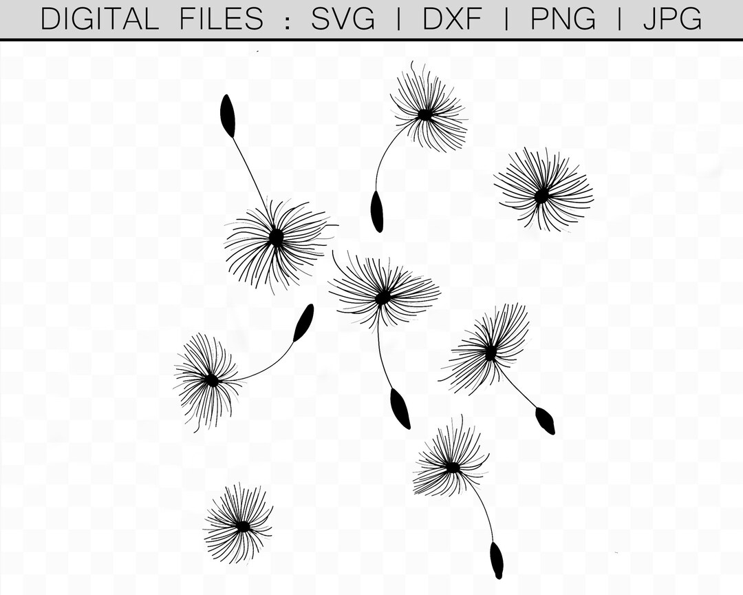 Dandelion Svg, Dandelion Seeds, Vinyl Cut Files, DXF Files, Papercraft ...