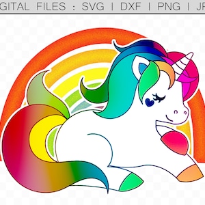 Rainbow Unicorn Svg, Unicorn Clipart, Unicorn Digital Download ...